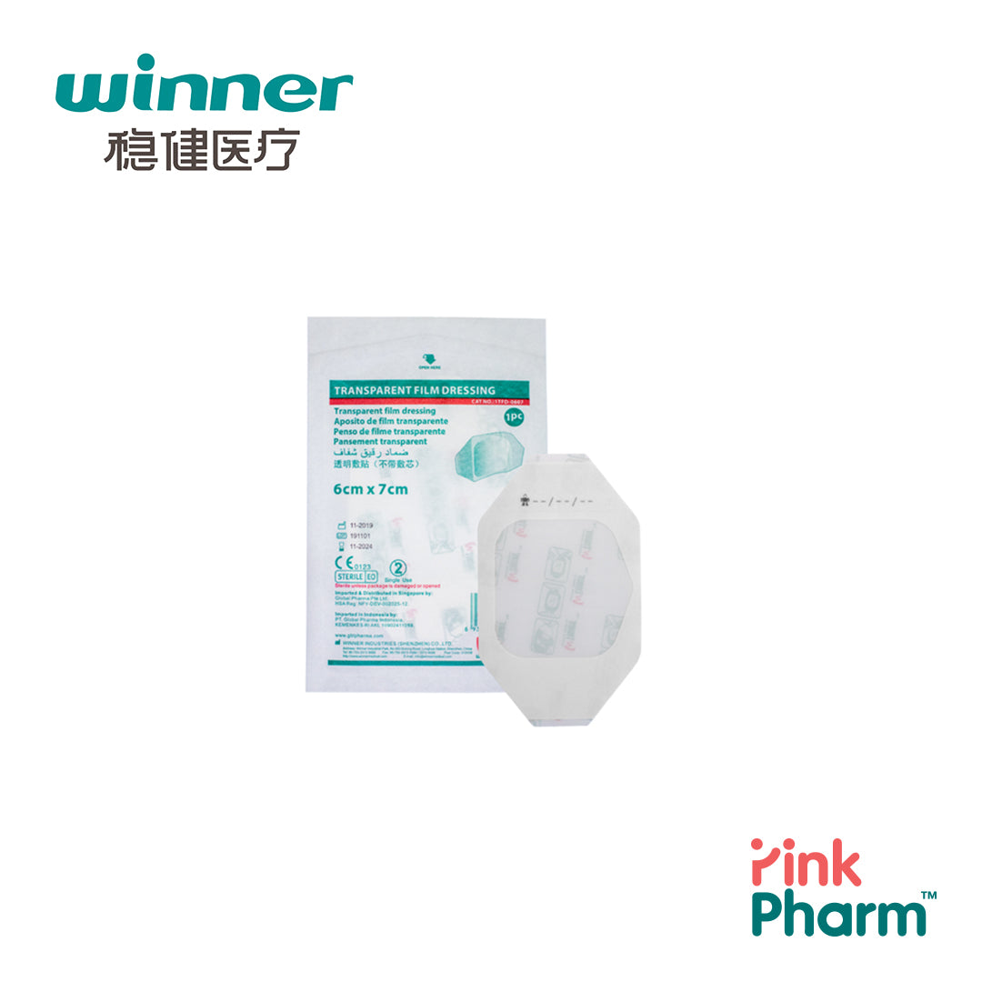 Winner Sterile Transparent Film Dressing 6x7cm - Piece — PinkPharm