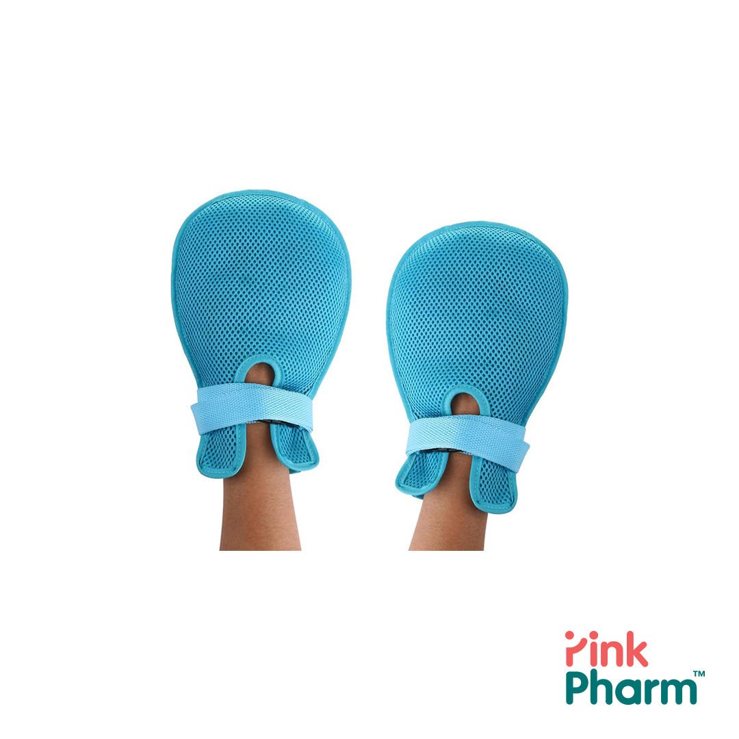Elderly Hand Mitts - Blue (1 Pair = 2pcs) — PinkPharm