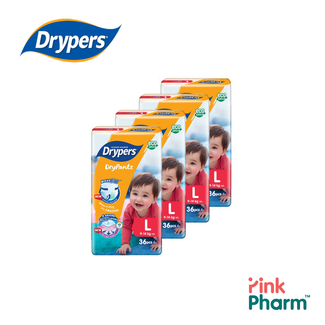 Drypers Drypantz L (4x36s) - Singapore Quality Baby Products — PinkPharm