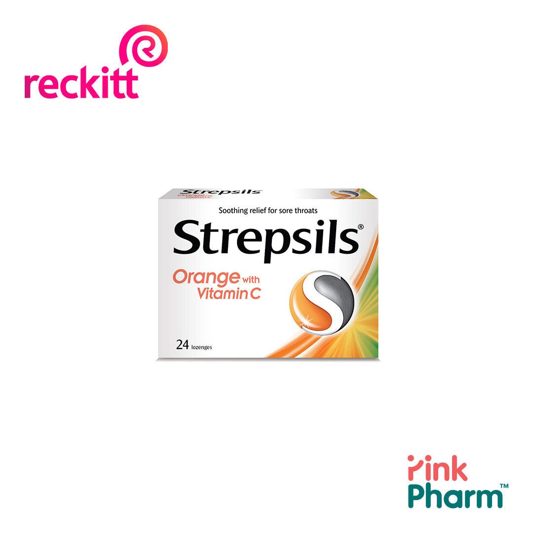 Strepsils Orange with Vitamin C Lozenges, 24s — PinkPharm